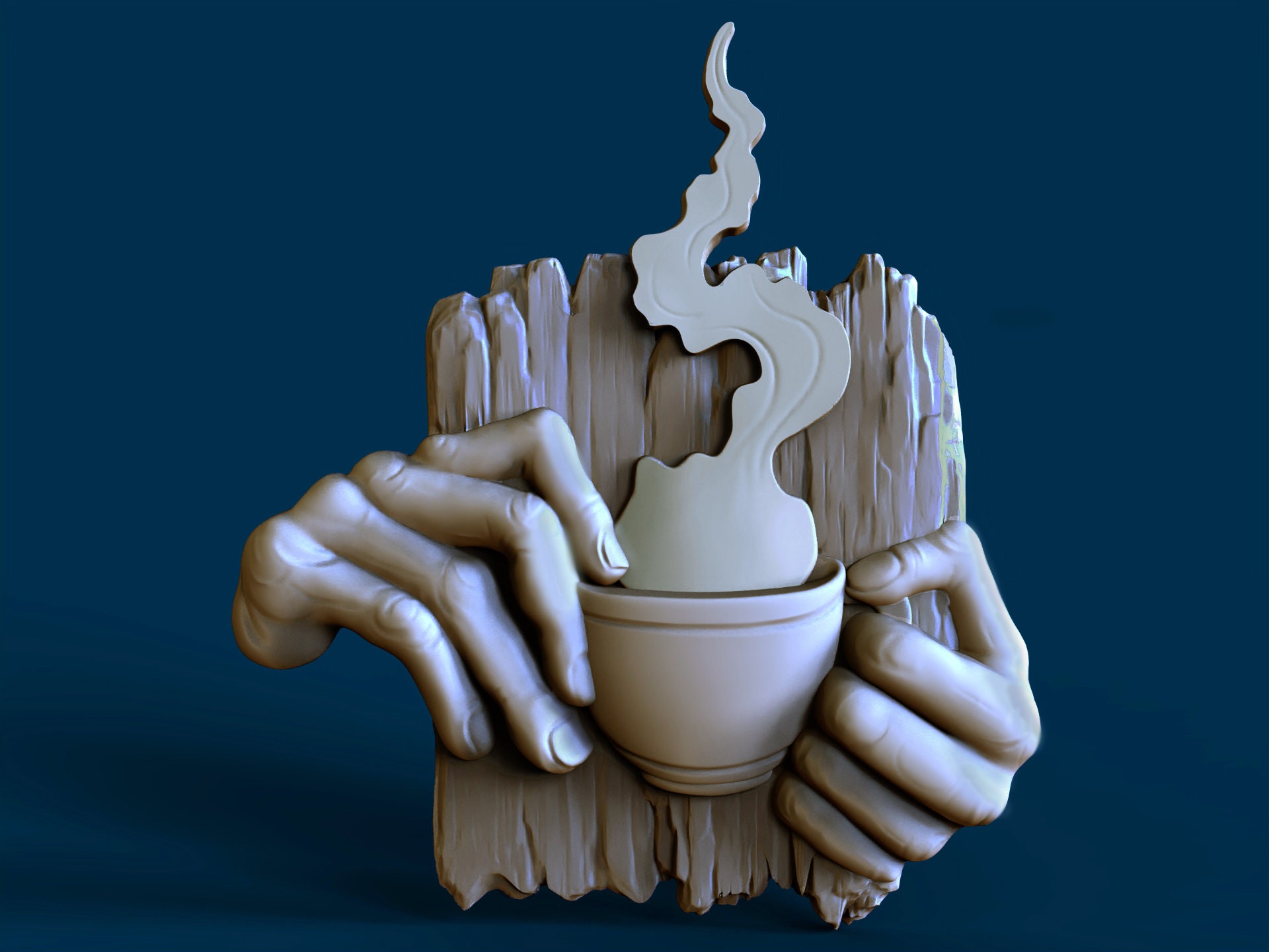A Cup of Coffee. 3D Model Stl for CNC Machines and 3D Printers. - Etsy