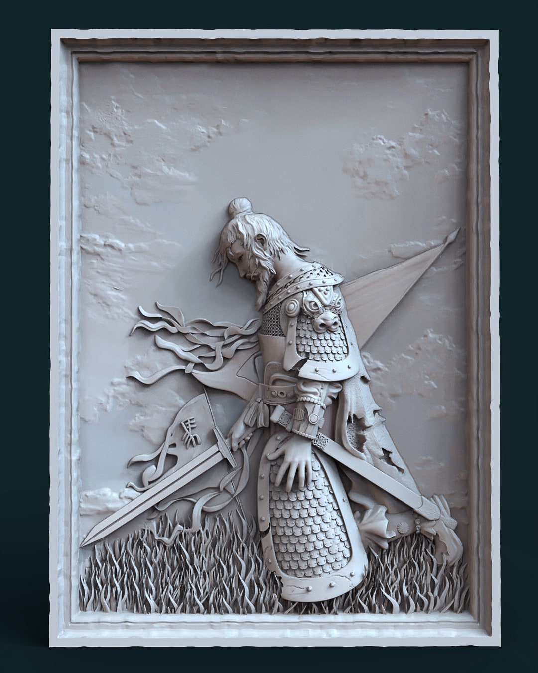 Samurai. 3D STL Model for CNC and 3D Printers - Etsy