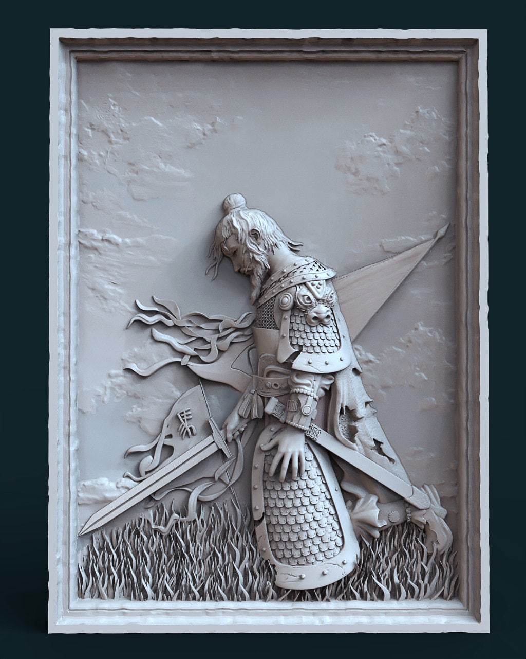 Samurai. 3D STL Model for CNC and 3D Printers - Etsy
