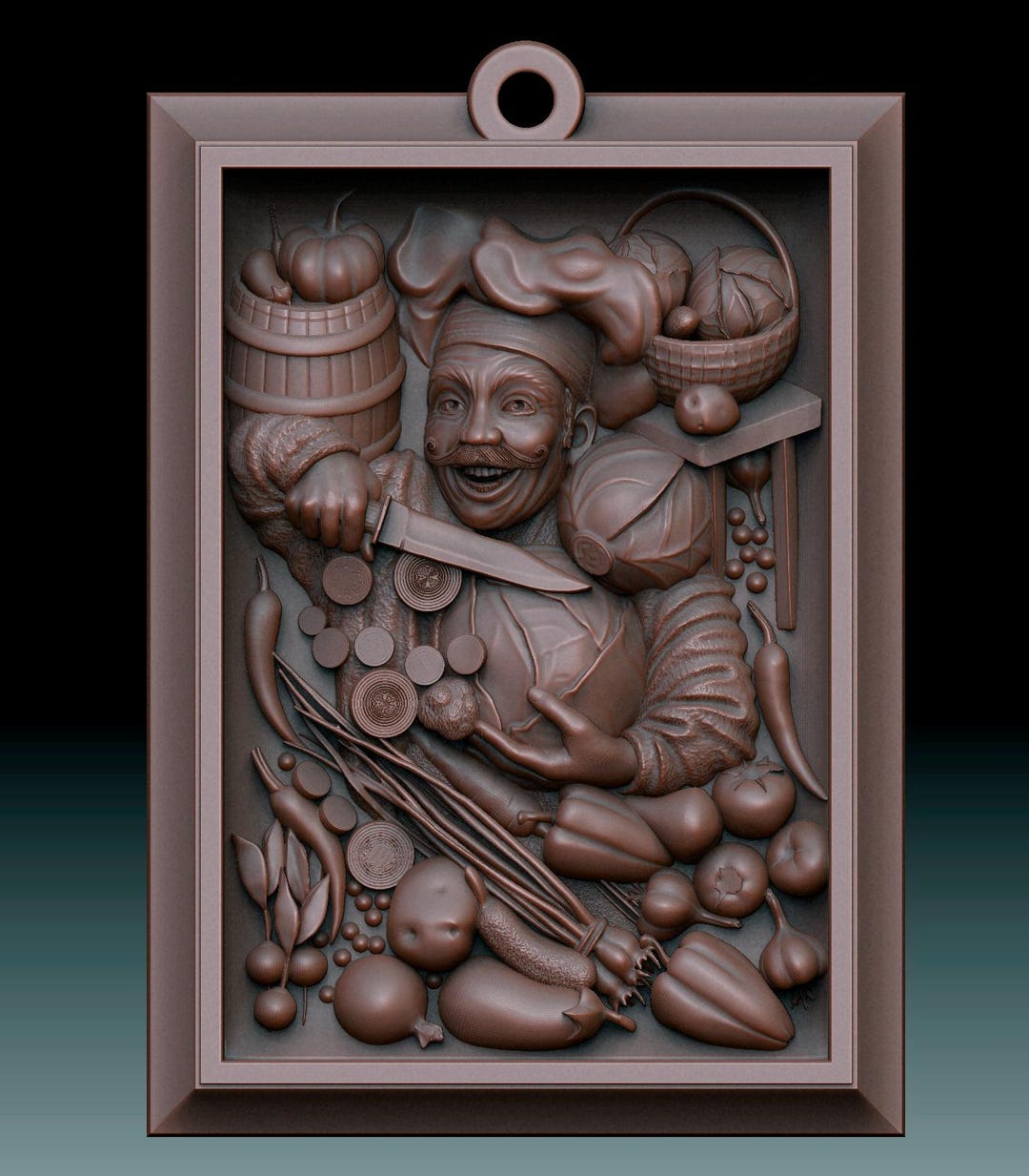Cook. Cutting Board. 3D Model Stl for CNC Machines and 3D Printers. - Etsy