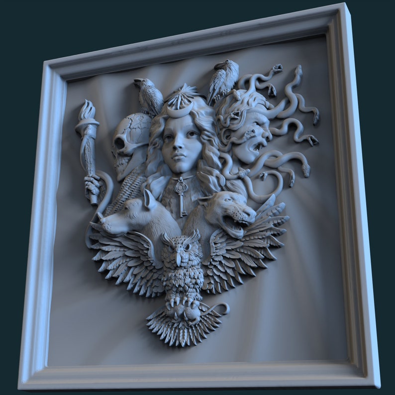 Three-faced Goddess Hekate. 3D STL Model for Milling and Printing - Etsy