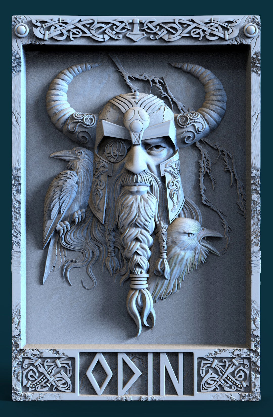 Odin_norse Deity. 3D Model Stl for CNC Machines and 3D Printers - Etsy