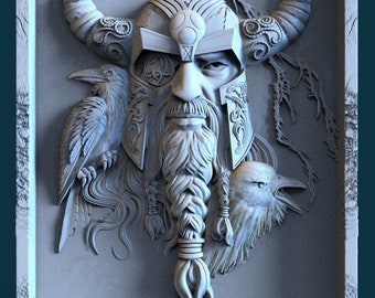 Odin, 3D STL Model, CNC Router Engraver, Artcam, Aspire, CNC Files ...
