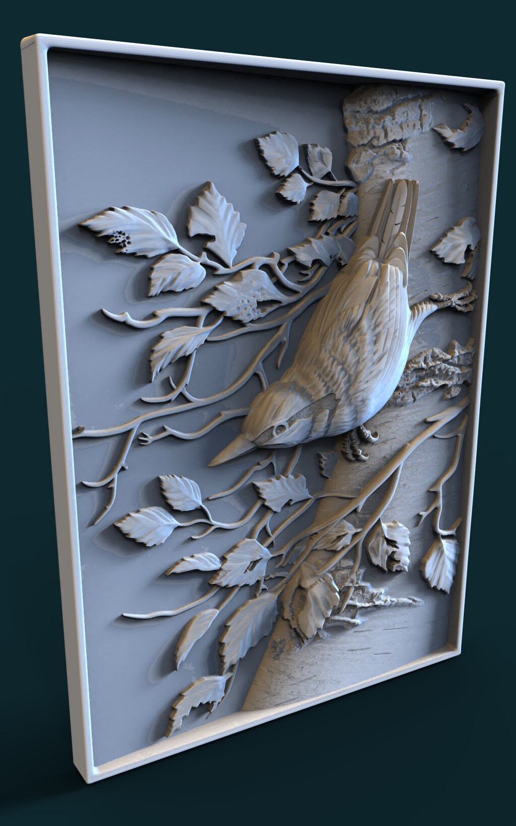 Bird on a Branch. 3D STL Model for CNC and 3D Printers - Etsy