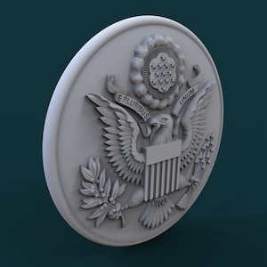 US Army Coat of Arms. 3D STL Model for CNC and 3D Printer - Etsy