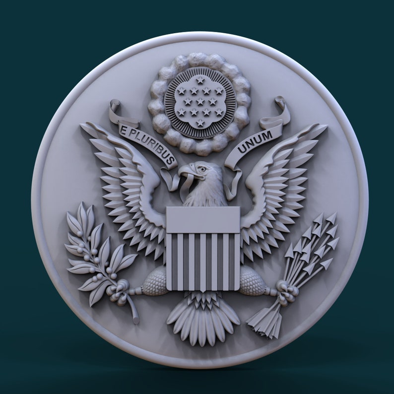 US Army Coat of Arms. 3D STL Model for CNC and 3D Printer - Etsy