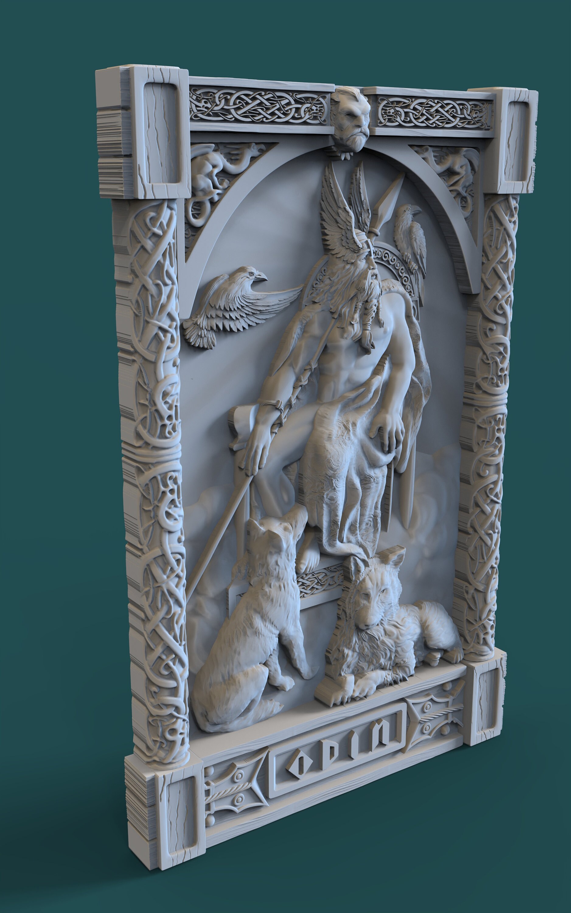 Odin on the Throne. 3D Model Stl for CNC Machines and 3D Printers - Etsy