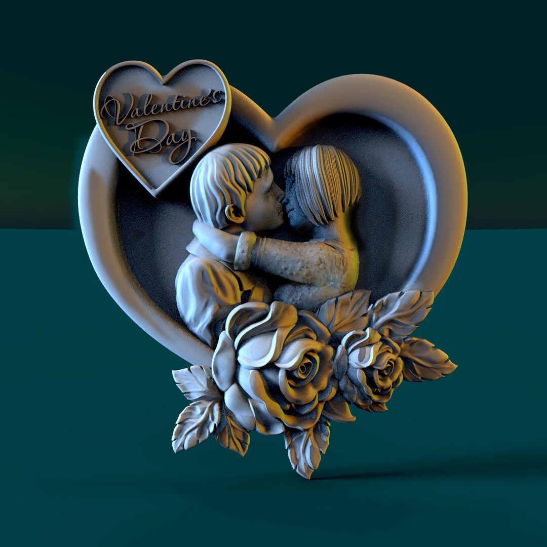 Couple in Love 3D Model STL for CNC, 3D Printers - Etsy