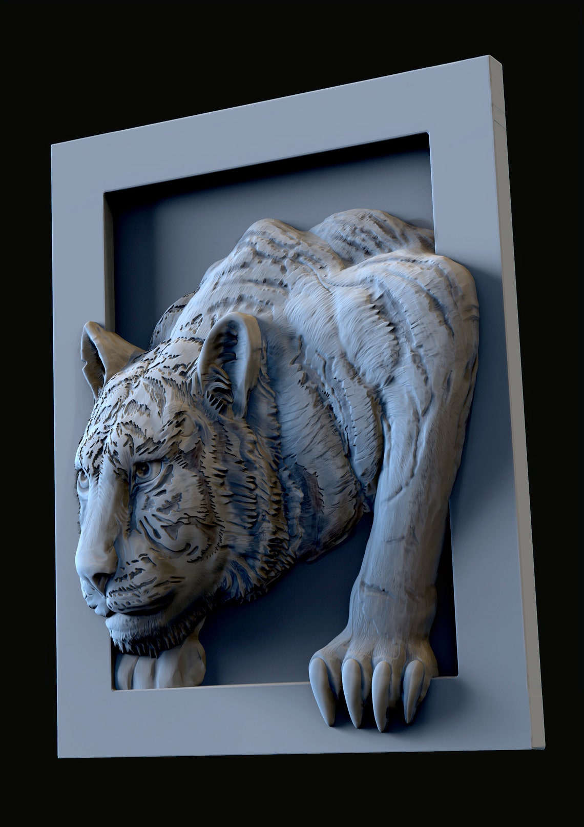 Tiger. 3D Model Stl for CNC Machines and 3D Printers. - Etsy