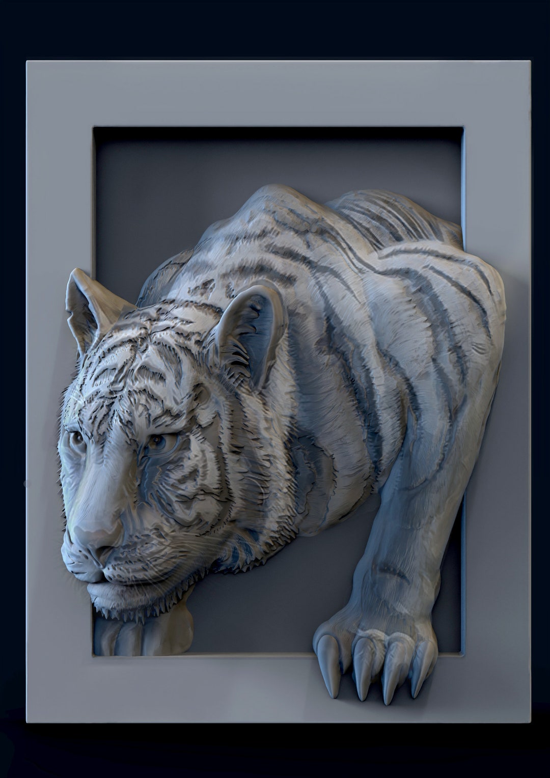 Tiger. 3D Model Stl for CNC Machines and 3D Printers. - Etsy