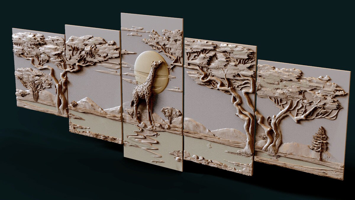 Giraffe in Love. 3D Model Stl for CNC Machines and 3D Printers. - Etsy