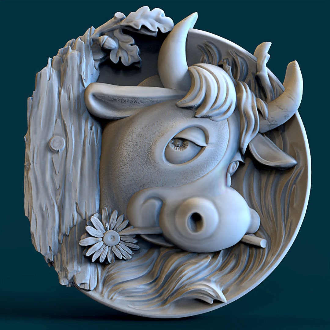 Cow in Love. 3D STL Model for CNC and 3D Printers - Etsy