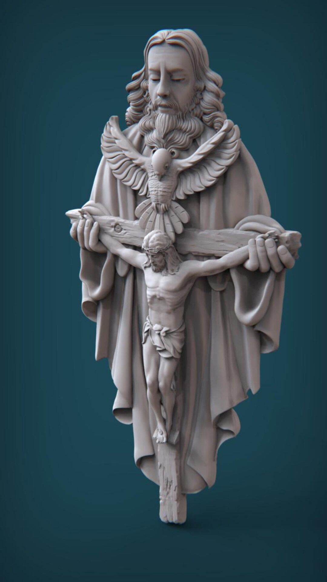 In the Name of Father and Son and the Holy Spirit. 3D Model Stl for CNC ...