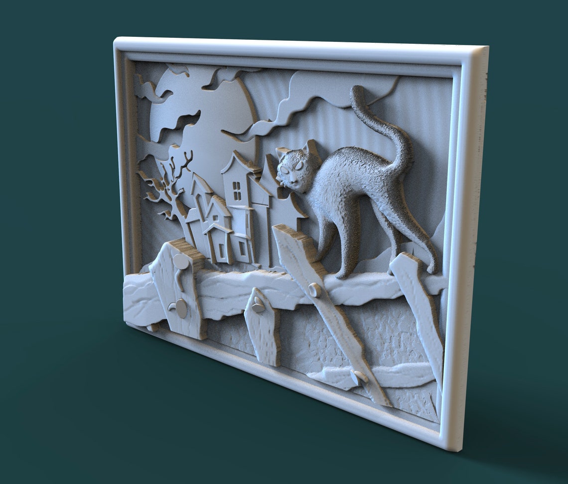 Full Moon. 3D Model Stl for CNC Machines and 3D Printers. - Etsy