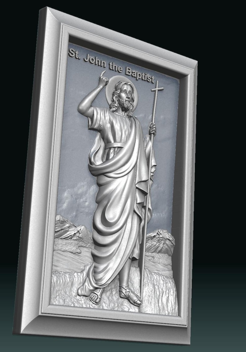 St. John the Baptist 3D STL Model for CNC, 3D Printer - Etsy