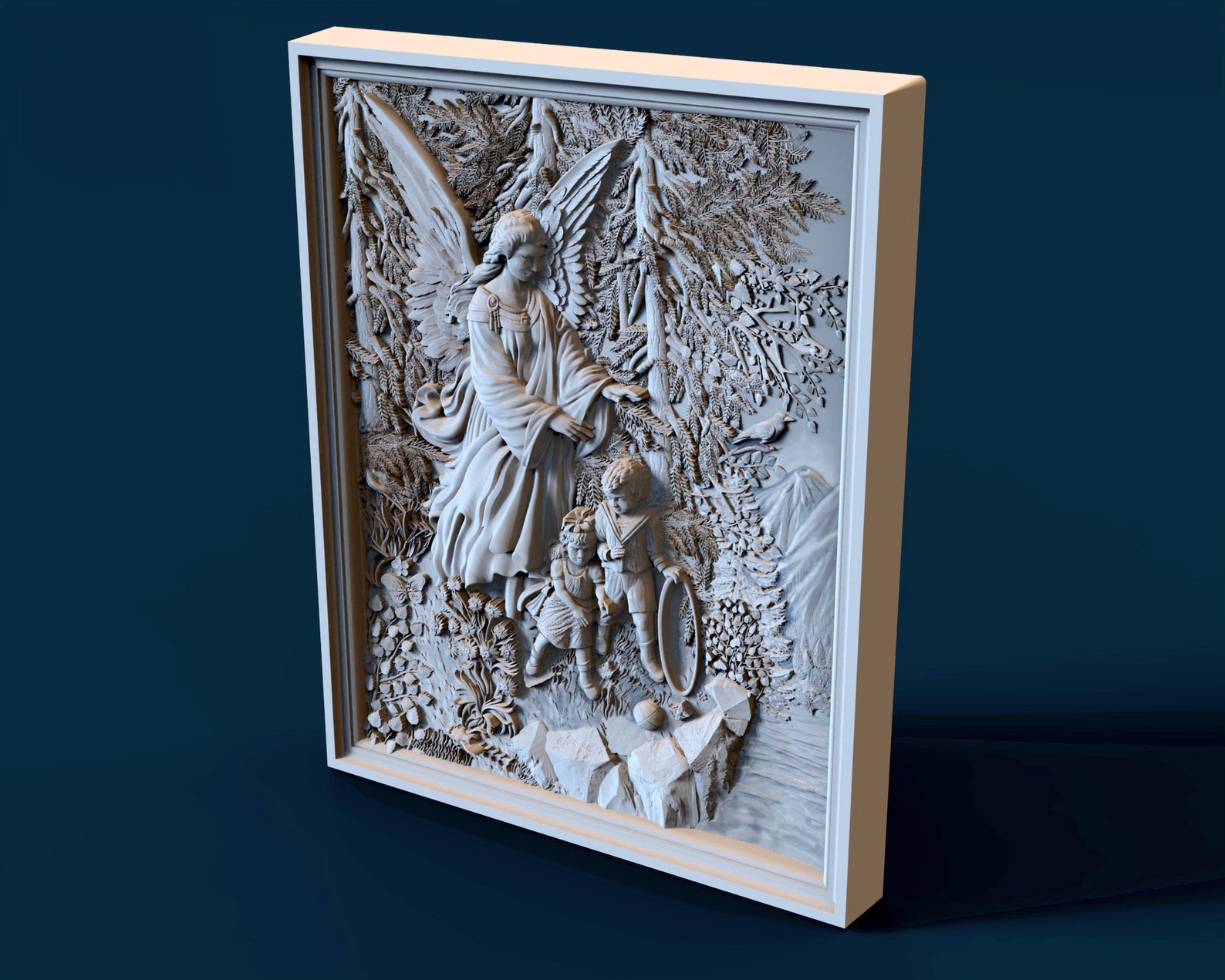 Guardian Angel_2. 3D Model Stl for CNC Machines and 3D Printers. - Etsy