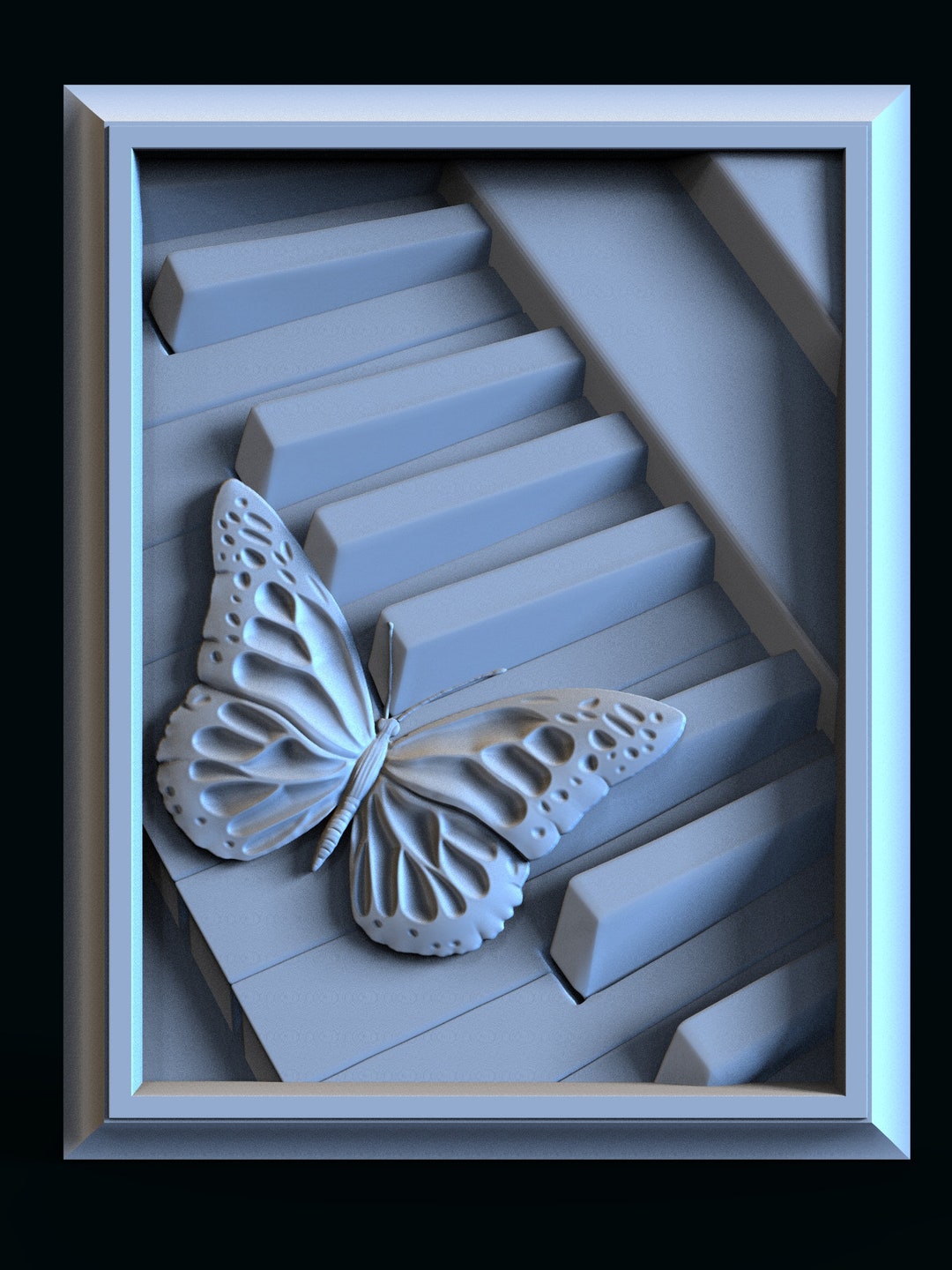 Jazz. Musical Butterfly. 3d-model for CNC - Etsy