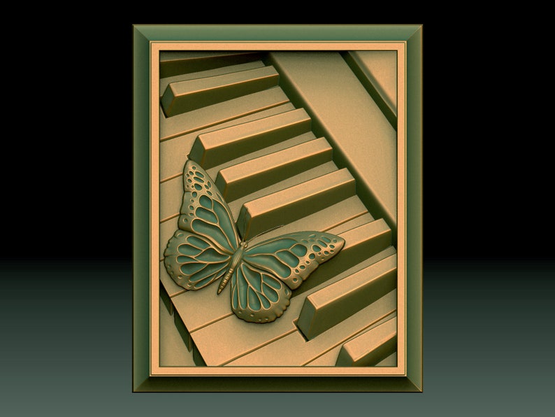 Jazz. Musical Butterfly. 3d-model for CNC - Etsy