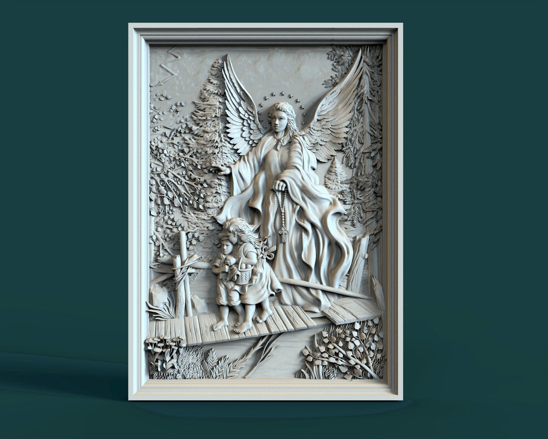 Guardian Angel_1. 3D Model Stl for CNC Machines and 3D Printers. - Etsy