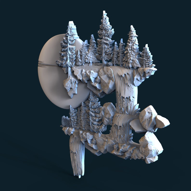 Heavenly Falls. 3D Model Stl for CNC Machines and 3D Printers. - Etsy