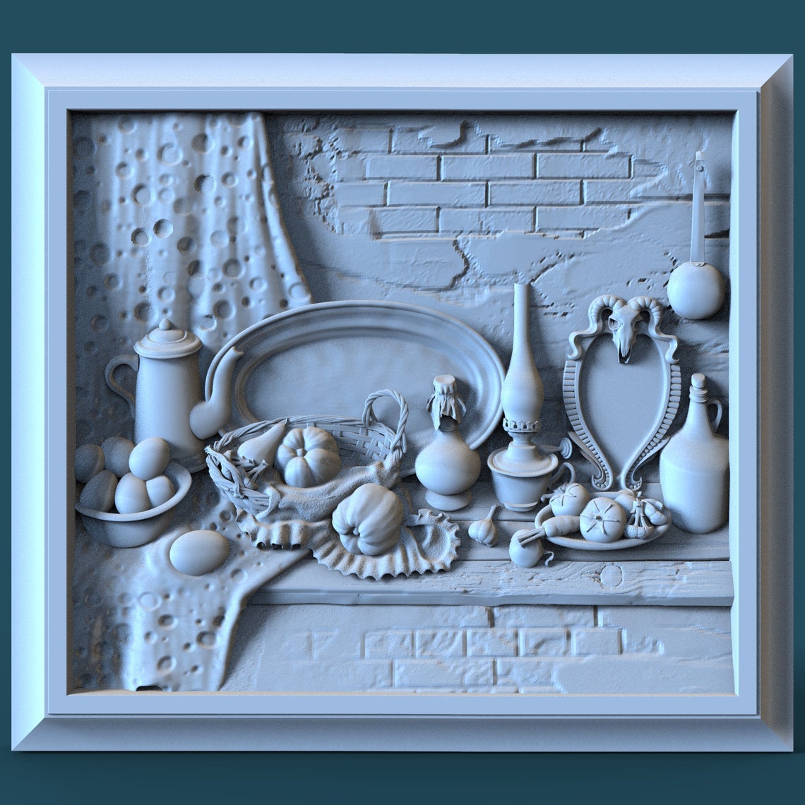 Kitchen Panel. 3D Model Stl for CNC Machines and 3D Printers. - Etsy