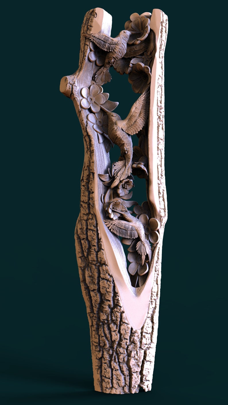 Hummingbird_wall Panel. 3D Model Stl for CNC Machines and 3D Printers ...