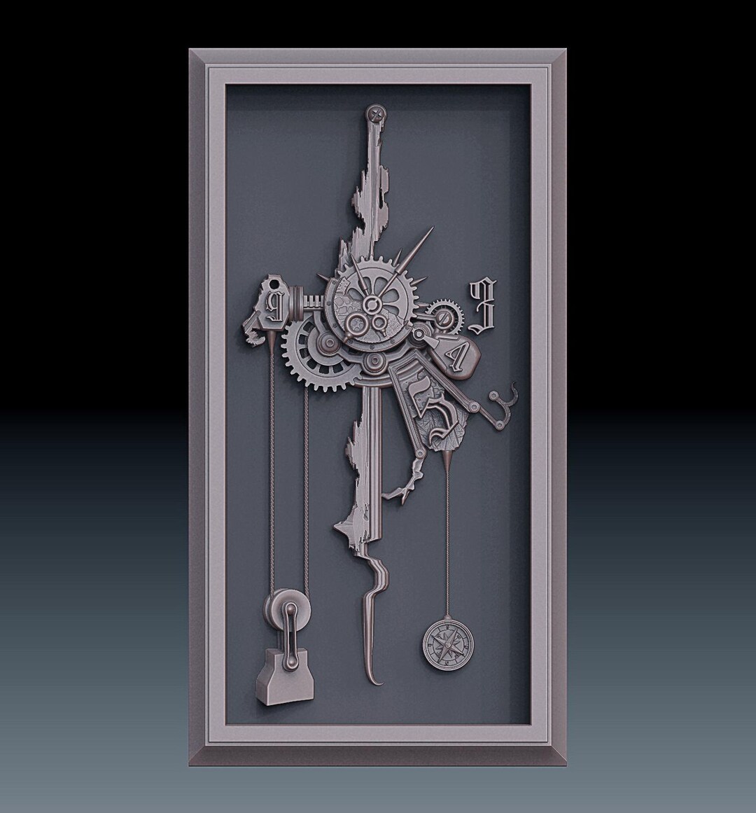 Brutal Watch. Wall Clock. Model of a Clock Without Hands. 3D Model Stl ...