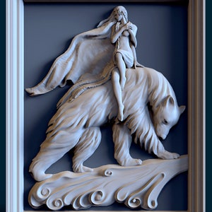 Lady of the Grizzly Bears. 3D Model Stl for CNC Machines and 3D ...
