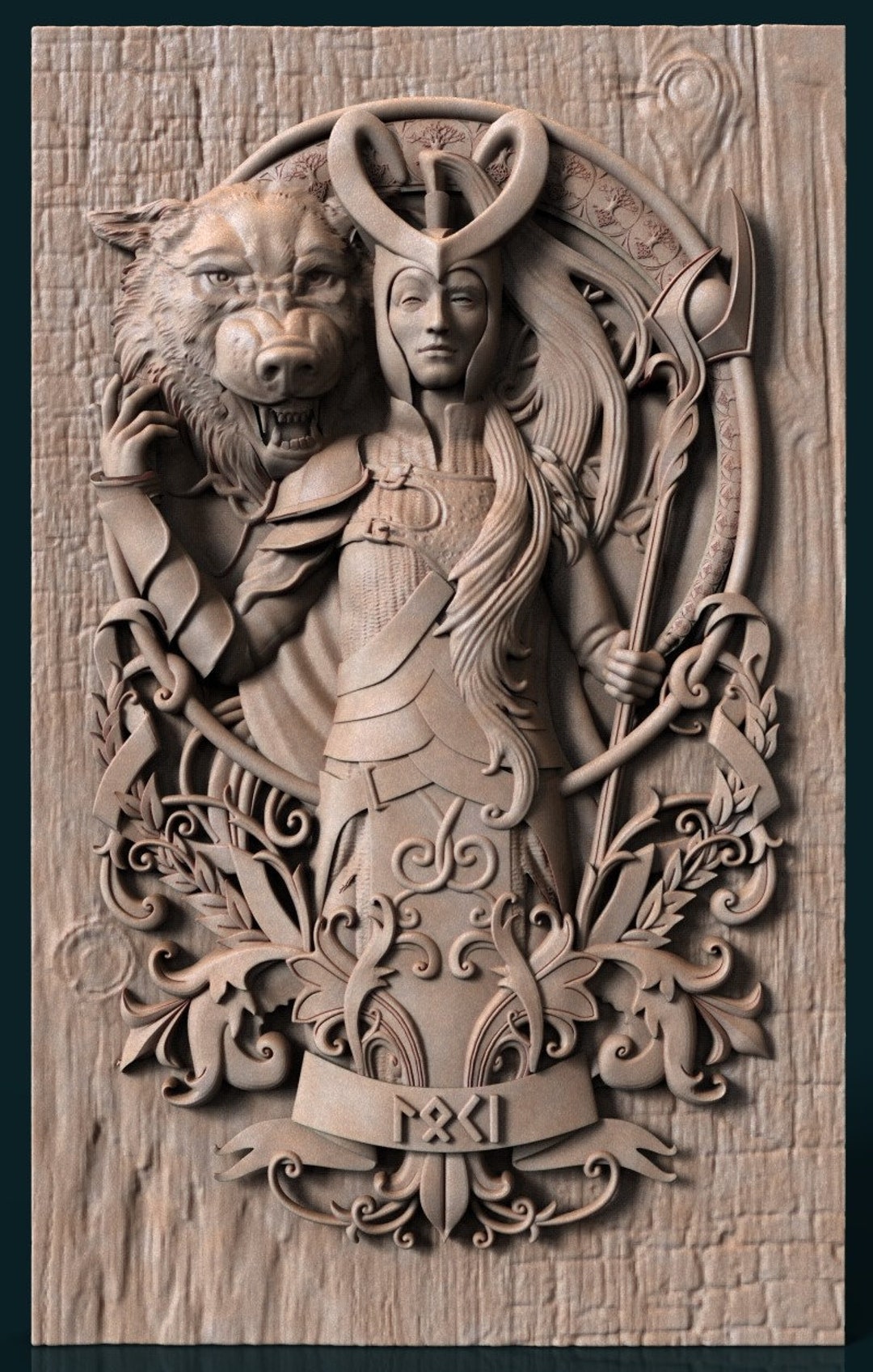 LOKI is a God in Norse Mythology. 3D Model Stl for CNC Machines and 3D ...