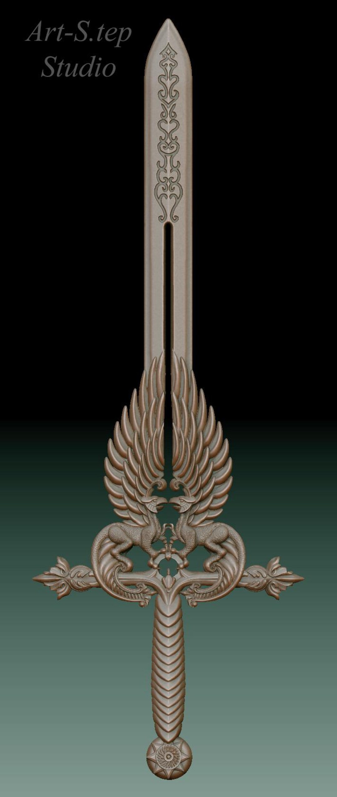 Sword of Faith. 3D Model Stl for CNC Machines and 3D Printers. - Etsy