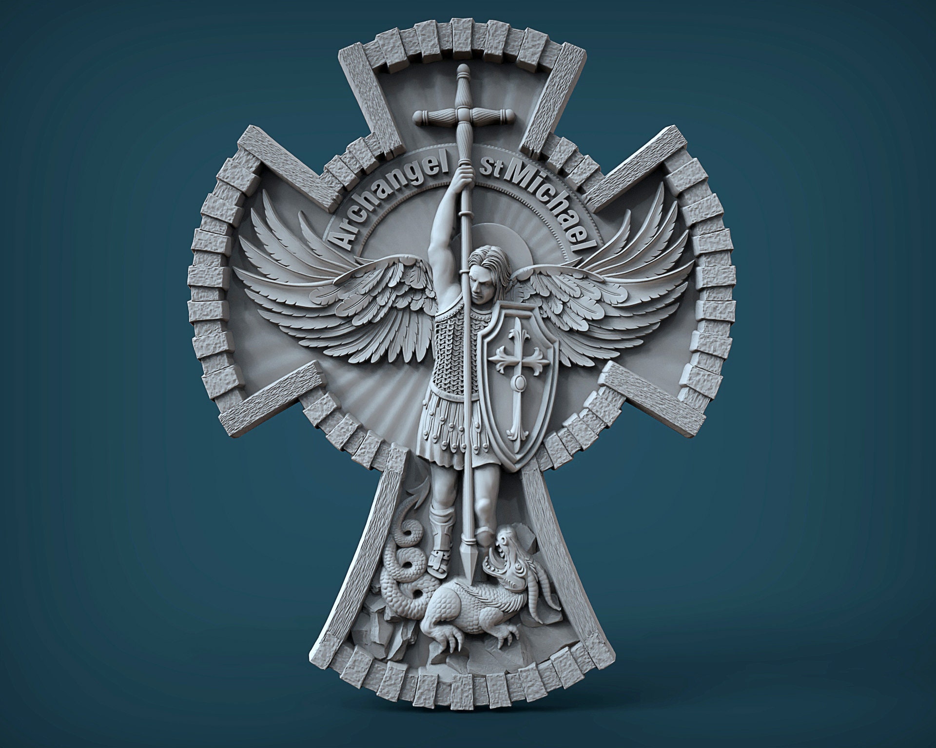 Archangel St. Michael. 3D STL Model for Milling and Printing - Etsy