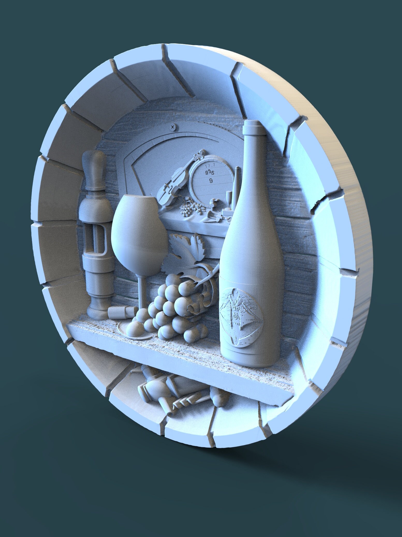 Wine Cellar. 3D Model Stl for CNC Machines and 3D Printers. - Etsy