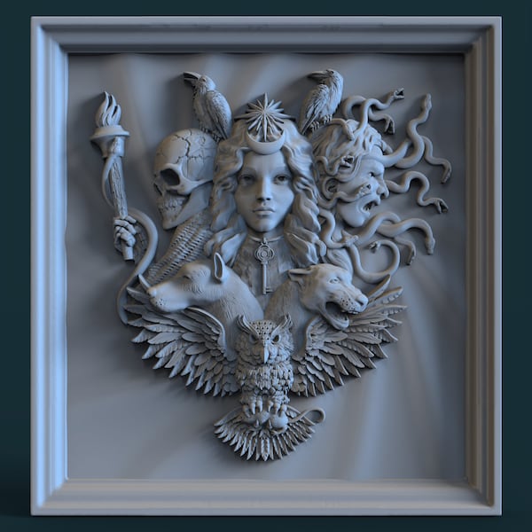 Neptune poseidon in Anger. 3D Model Stl for CNC Machines and 3D ...
