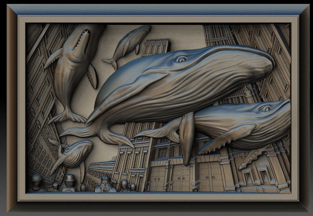 Flying Whales. 3D Model Stl for CNC Machines and 3D Printers. - Etsy