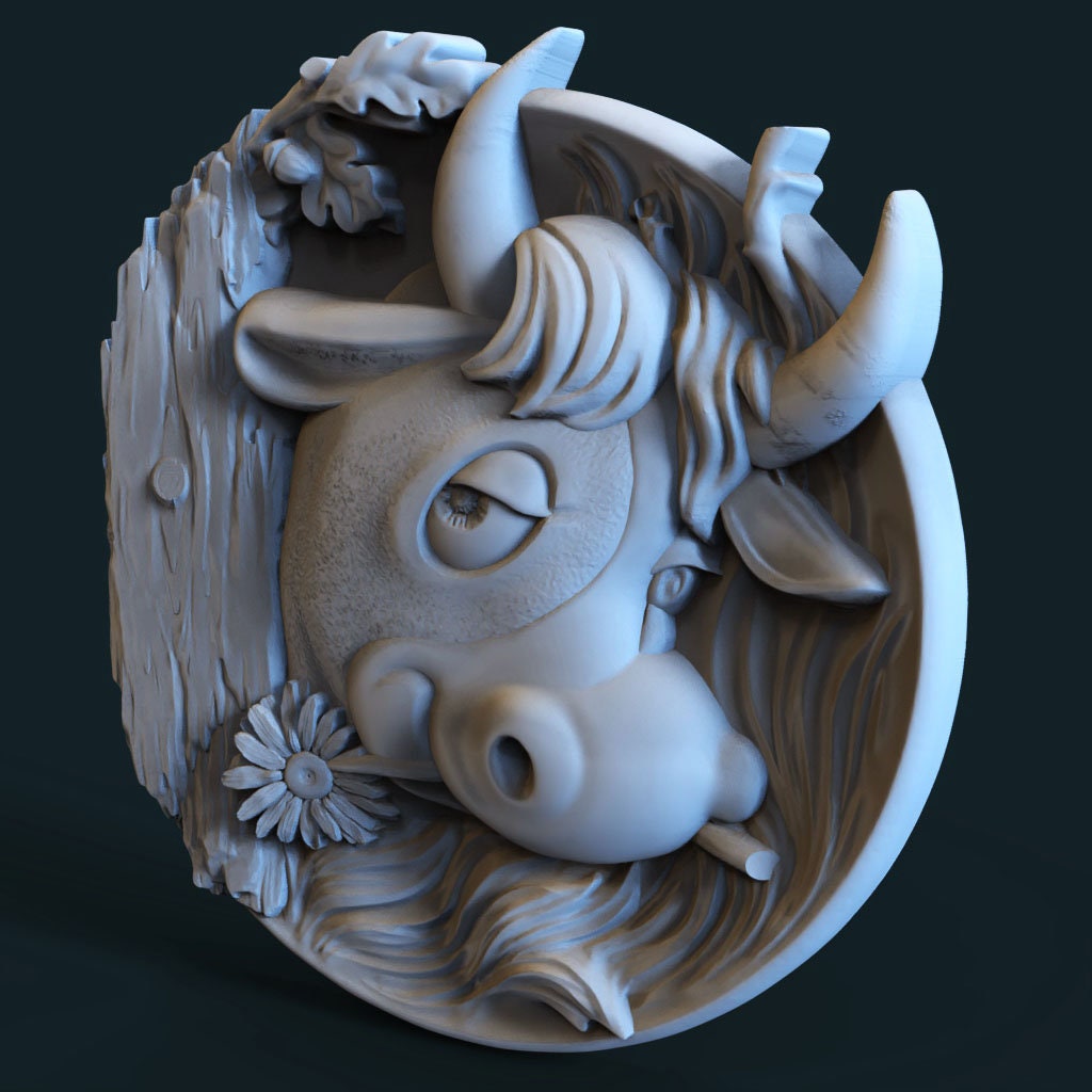 Cow in Love. 3D STL Model for CNC and 3D Printers - Etsy