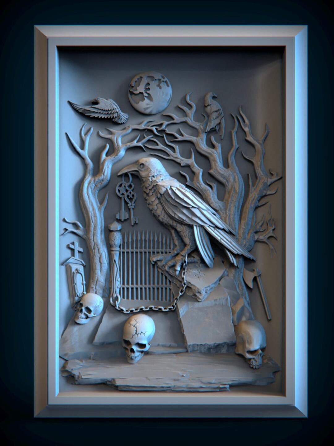 Raven_2. 3D STL Model for CNC and 3D Printer - Etsy UK