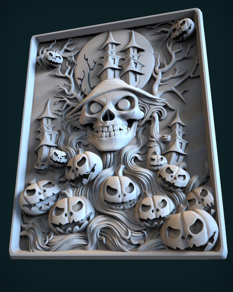Halloween. 3D Model Stl for CNC Machines and 3D Printers. - Etsy