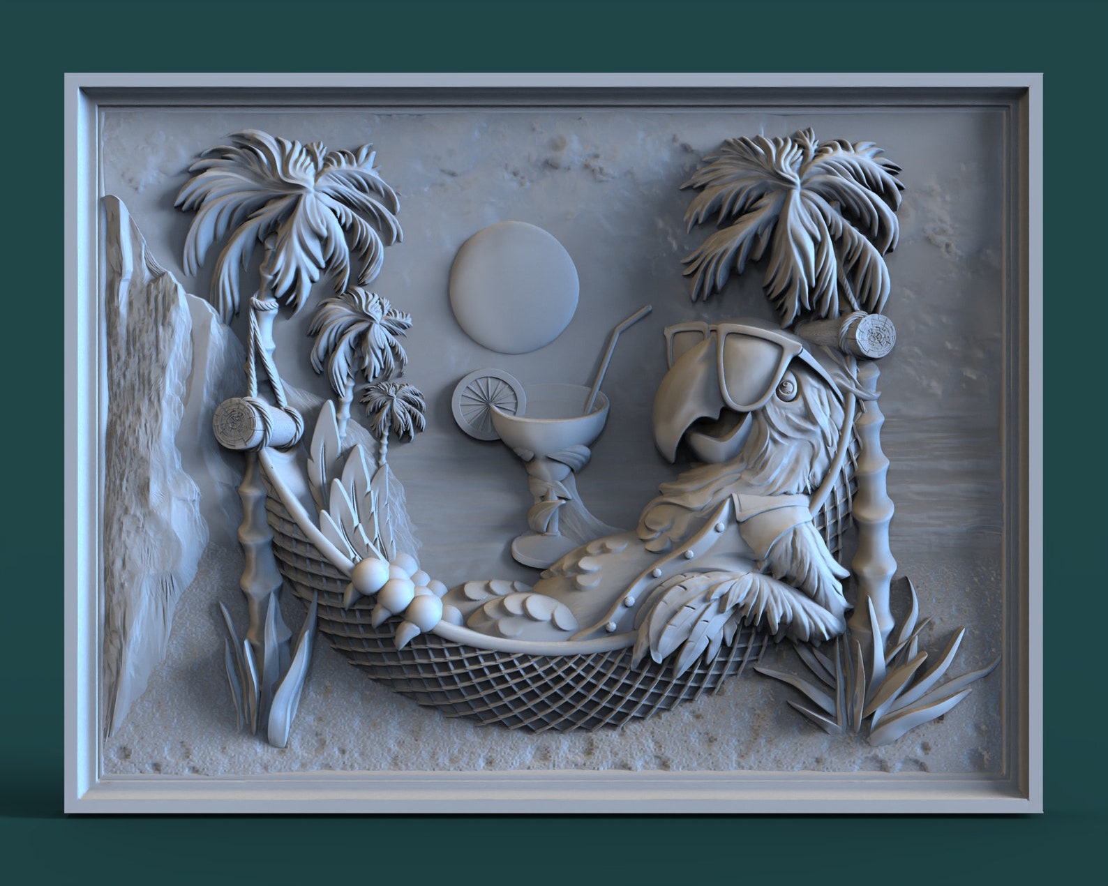 Parrot Resting. 3D STL Model for CNC and 3D Printers - Etsy