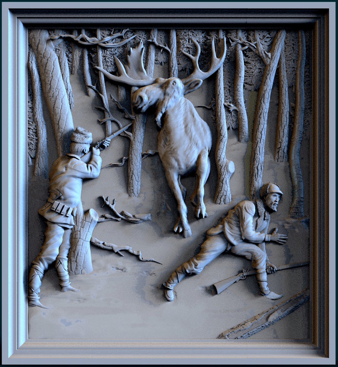 Ferocious Elk. 3D Model Stl for CNC Machines and 3D Printers. - Etsy Canada