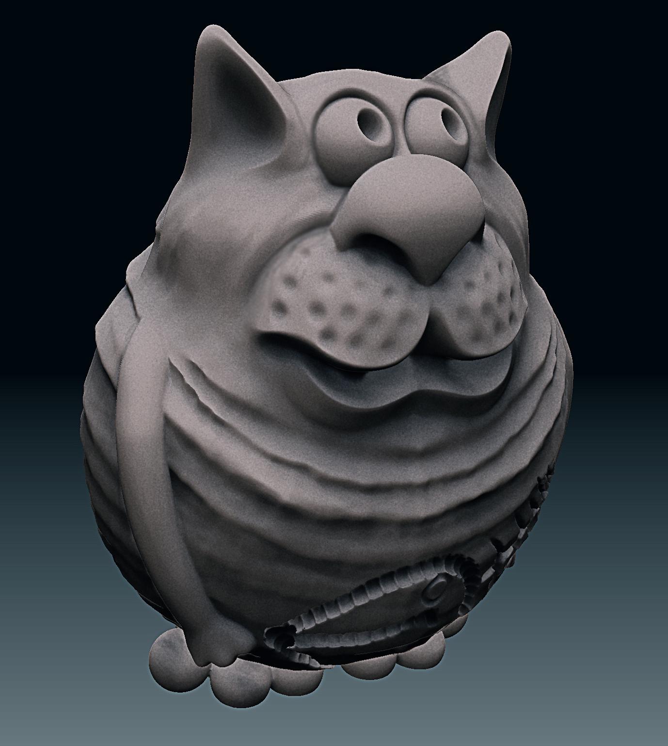 The Cat. Full 3D STL Model for CNC and 3D Printer - Etsy