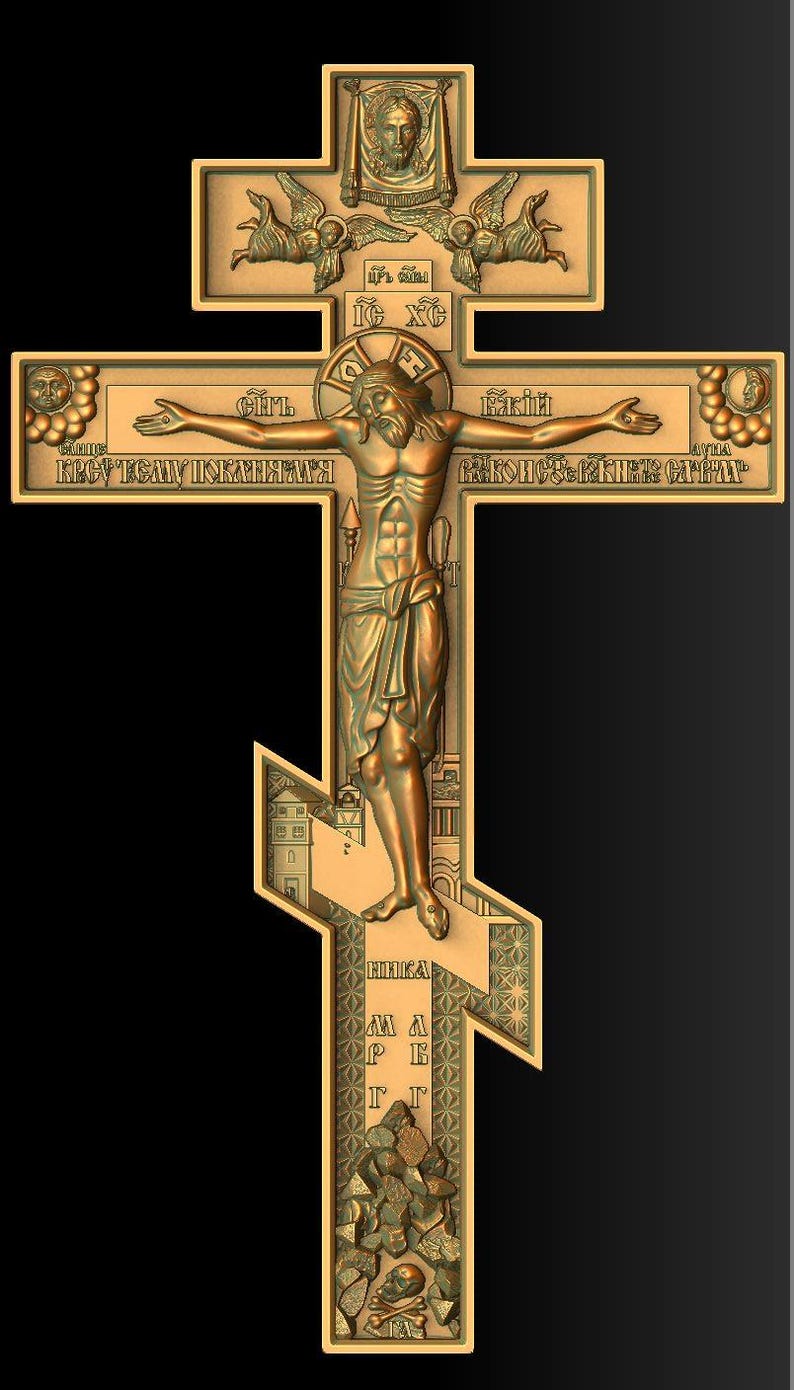 Crucifixion. Orthodox Cross. 3D STL Model for Milling and Printing - Etsy