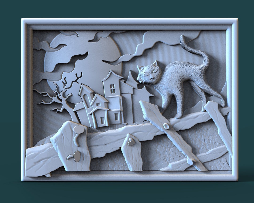 Full Moon. 3D Model Stl for CNC Machines and 3D Printers. - Etsy