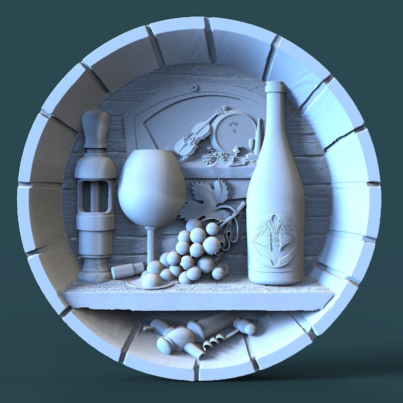 Wine Cellar. 3D Model Stl for CNC Machines and 3D Printers. - Etsy