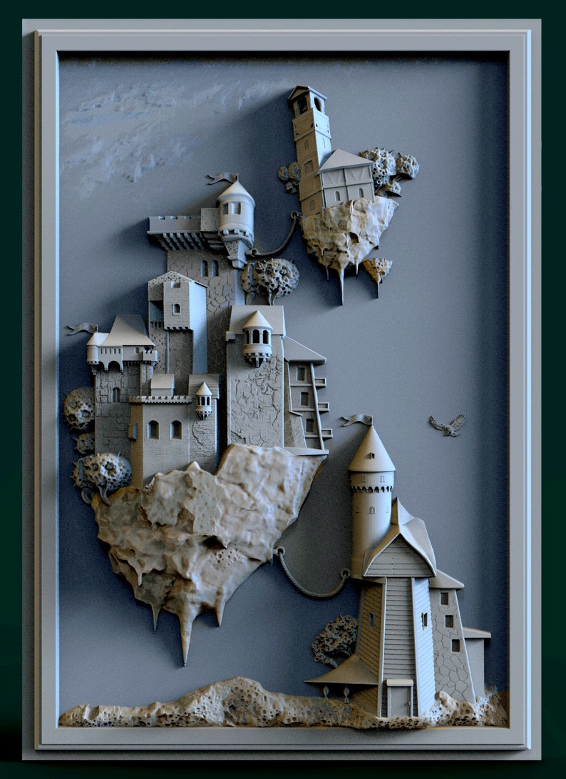 Castles in the Air. 3D Model Stl for CNC Machines and 3D Printers. - Etsy