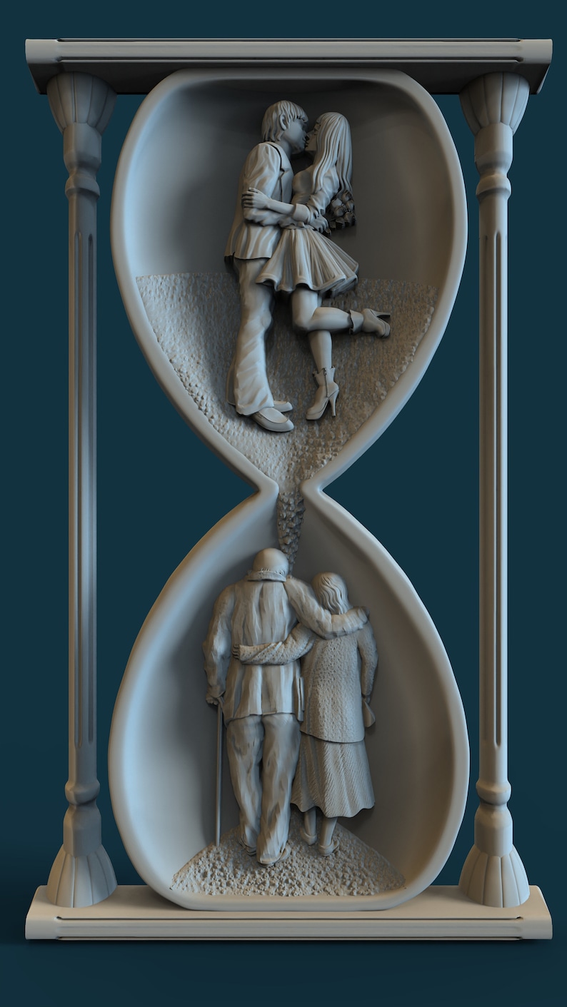 3D Hourglass STL Model for CNC, 3D Printer - Etsy