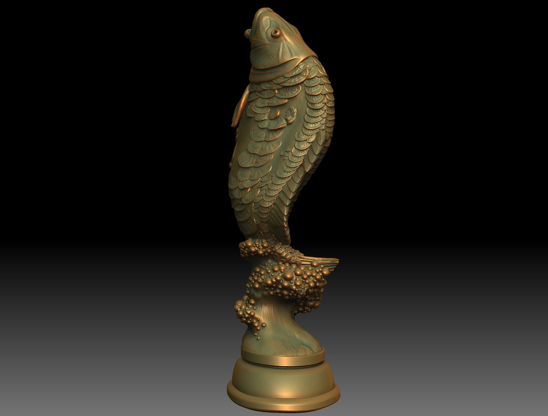 Fish on a Pedestal. 3D STL Model for Milling and Printing - Etsy