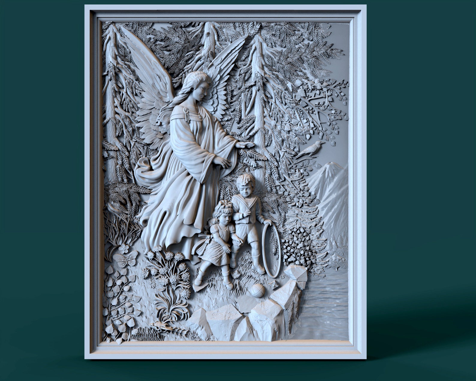 Guardian Angel_2. 3D Model Stl for CNC Machines and 3D Printers. - Etsy