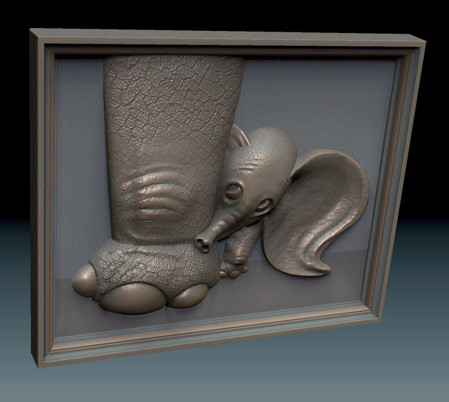Little Elephant. 3D STL Model for CNC and 3D Printer - Etsy