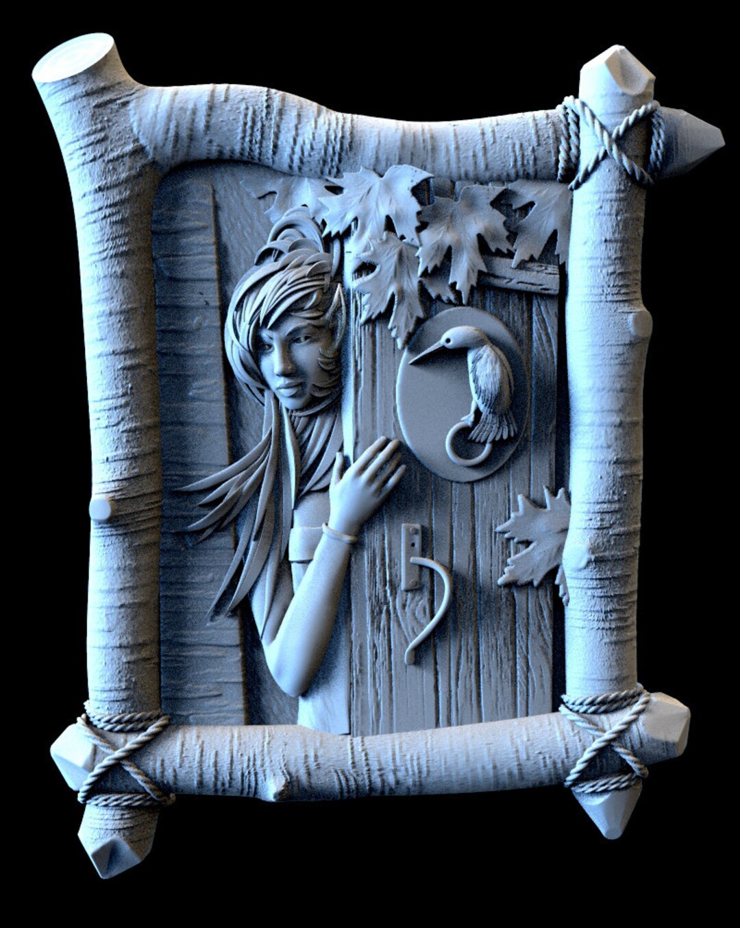 The Woman is an Elf. 3D STL Model for CNC and 3D Printer - Etsy