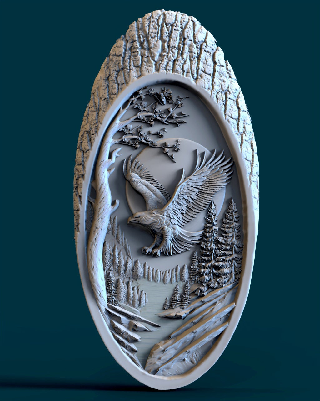 Mountain Eagle. 3D STL Model for CNC and 3D Printers - Etsy